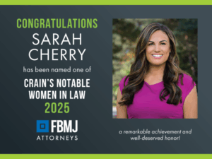 Sarah Cherry Named to Crain’s 2025 Notable Women in Law | Foley, Baron ...